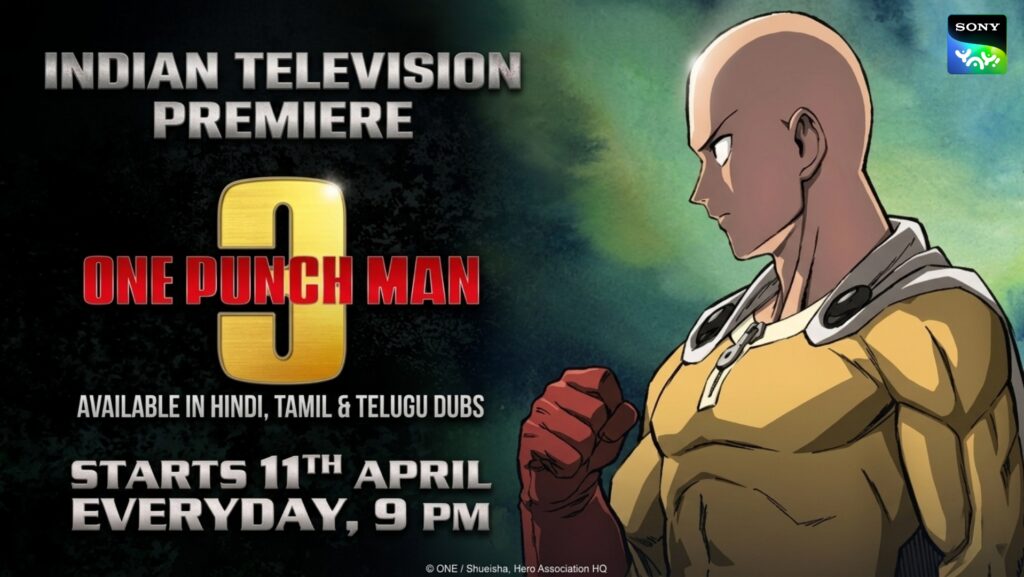 Sony YaY to Premiere One Punch Man Season 3 starting April 11 , 2026 in ...